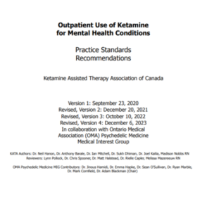 Practice Standards - Ketamine Assisted Therapy Association (KATA) Canada